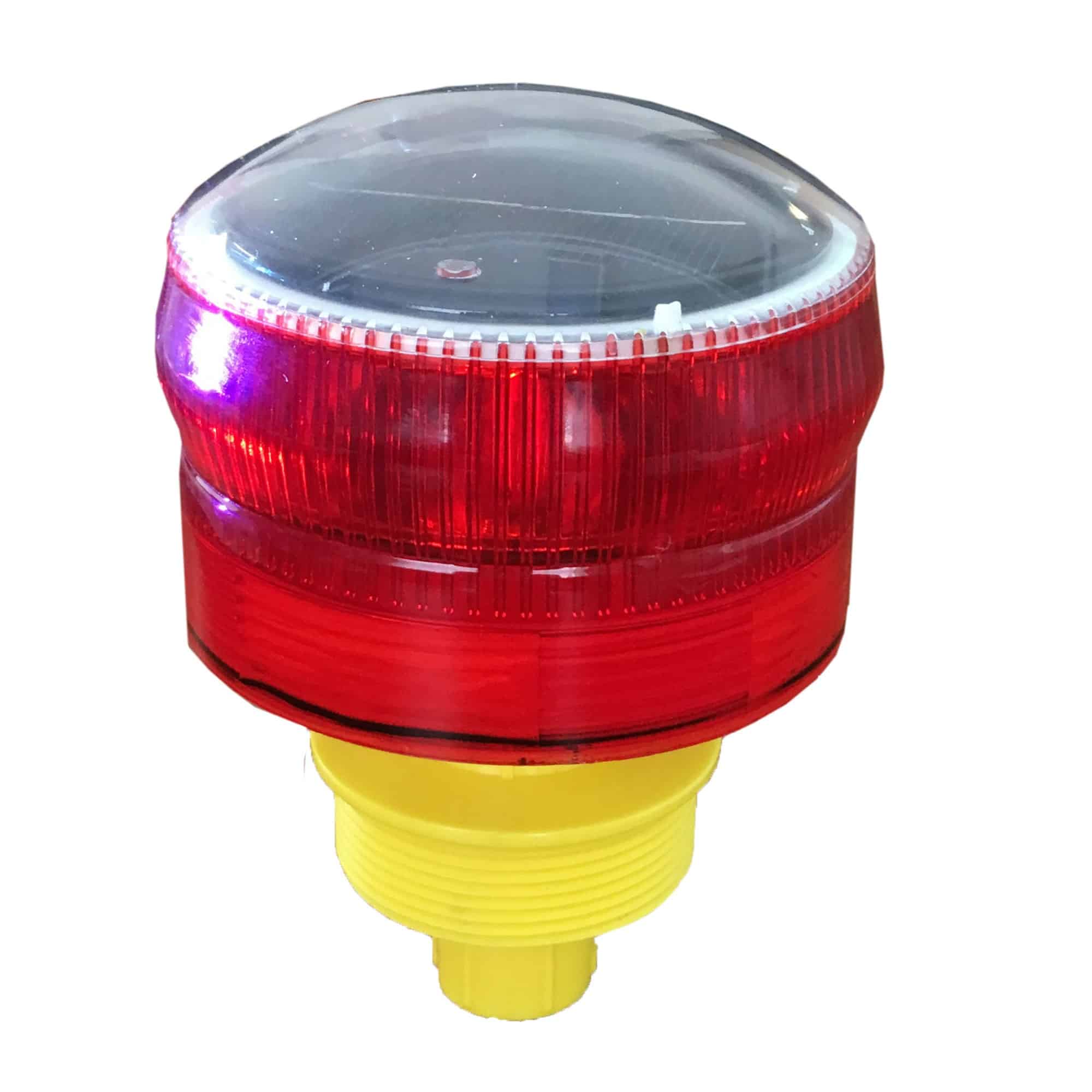 360° Red Solar LED Airport Lights - Highway Signing