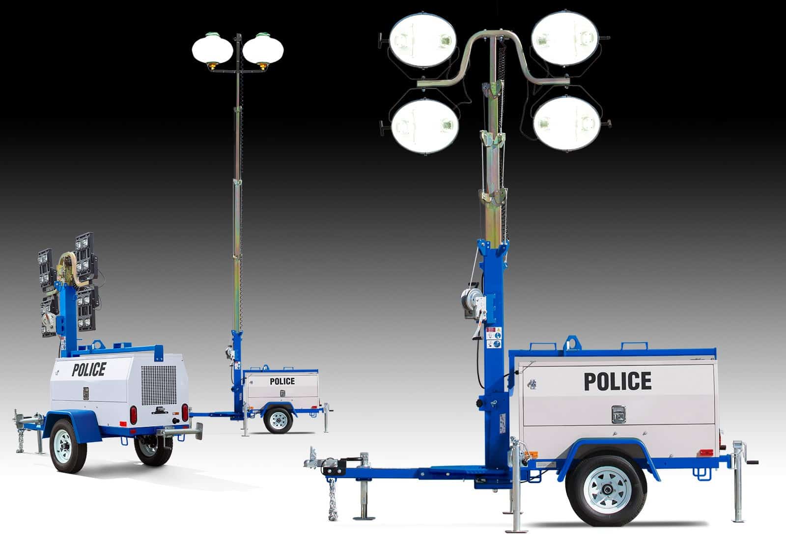 Vertical Light Towers for Public Safety - Highway Signing