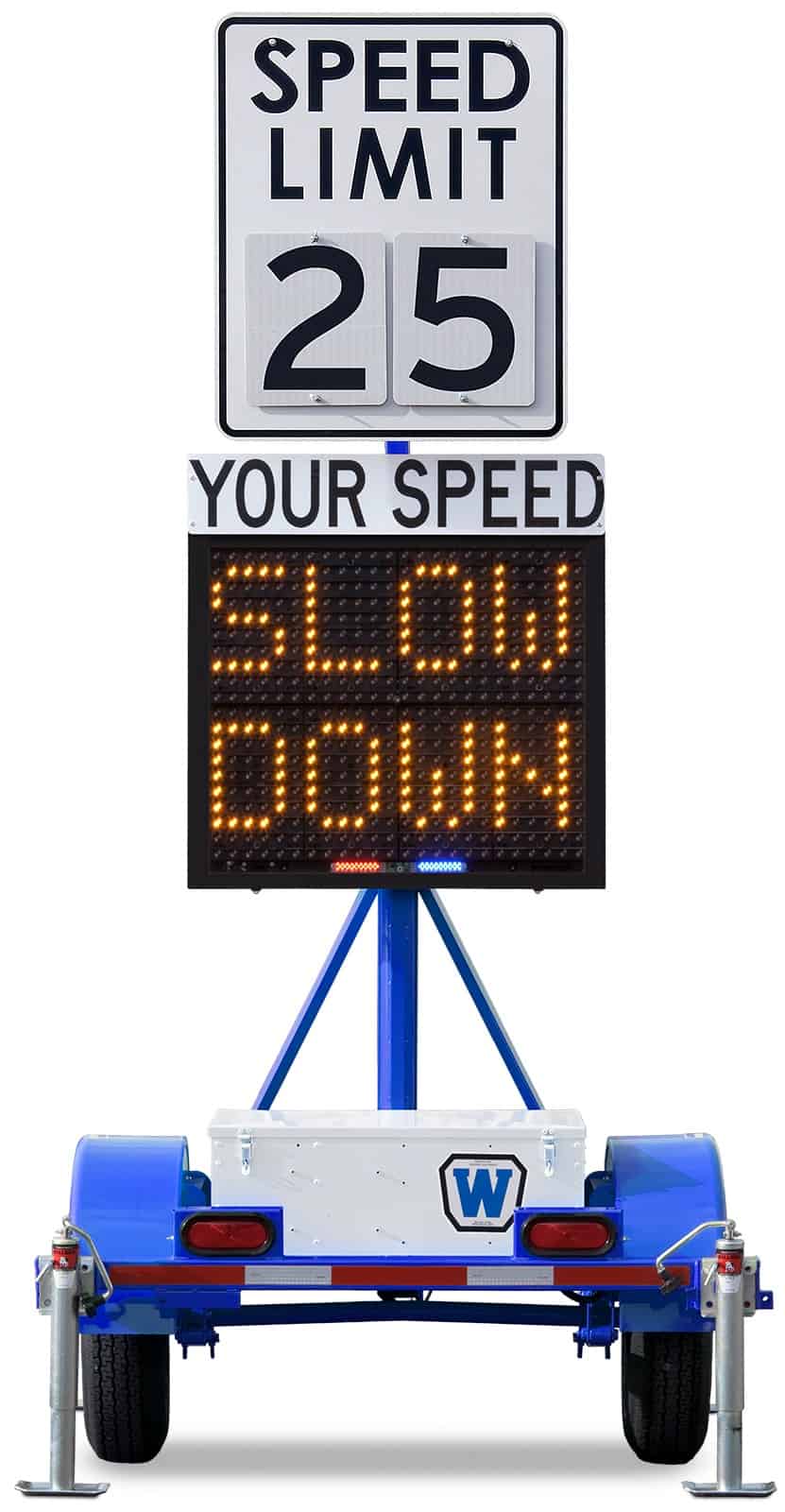 Compact Speed Trailer for Public Safety - Highway Signing